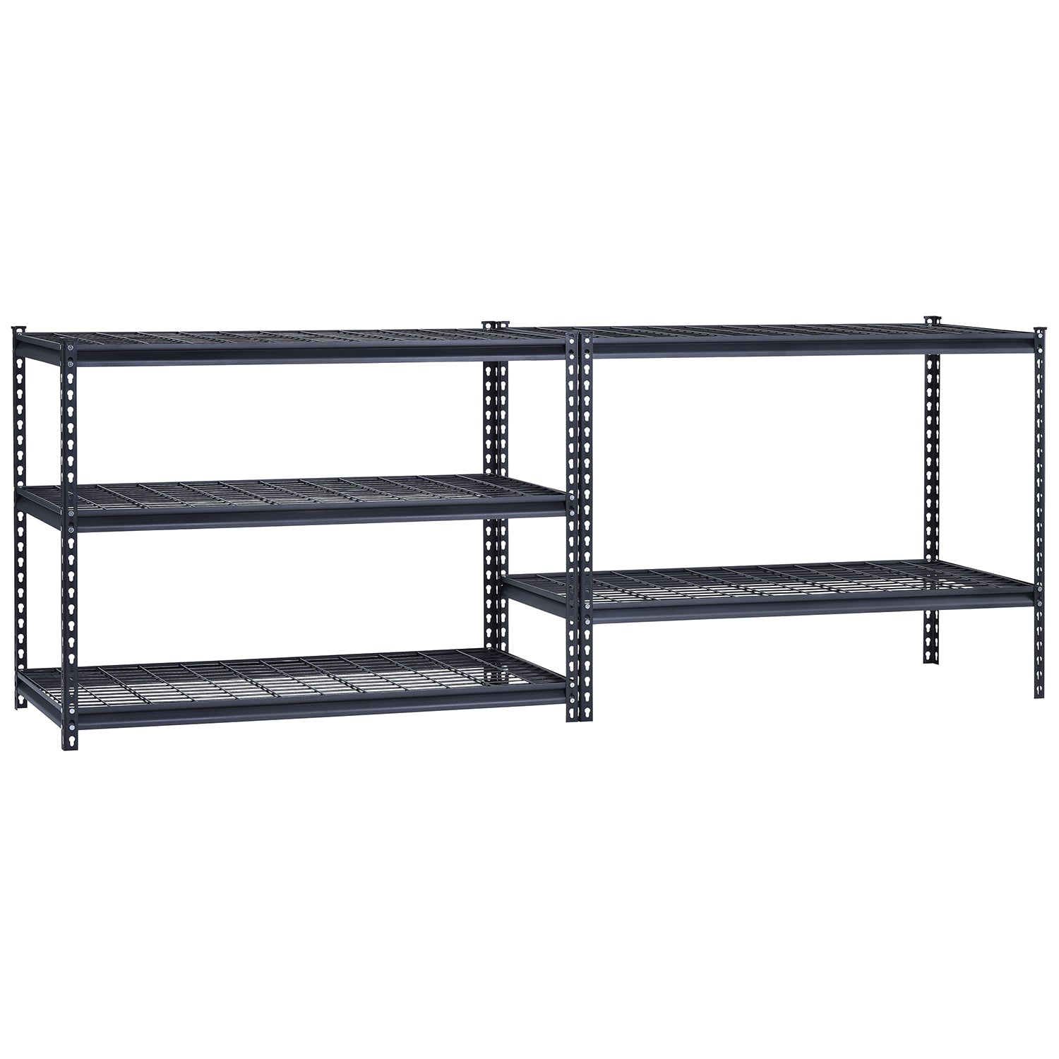 MuscleRack™ Heavy-Duty Z-BEAM™ Steel Boltless Shelving with Wire Decki ...