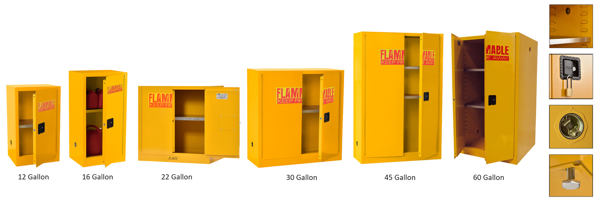 Heavy Duty Welded Steel Flammable Safety Cabinets – Edsal Manufacturing ...