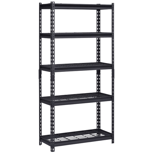 MuscleRack™ Heavy-Duty Z-BEAM™ Steel Boltless Shelving with Wire Decki ...