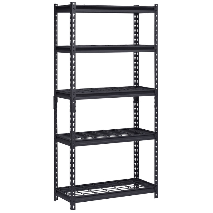 MuscleRack™ Heavy-Duty Z-BEAM™ Steel Boltless Shelving with Wire Decki ...
